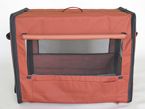 Go Pet Club AB32 Soft Dog Crate, Brown - 32 inches L x 22.2 inches W x 23.5 inches H