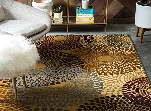 Unique Loom Barista Collection Area Rug - Java (5' 3" x 8' Rectangle, Beige/ Black)