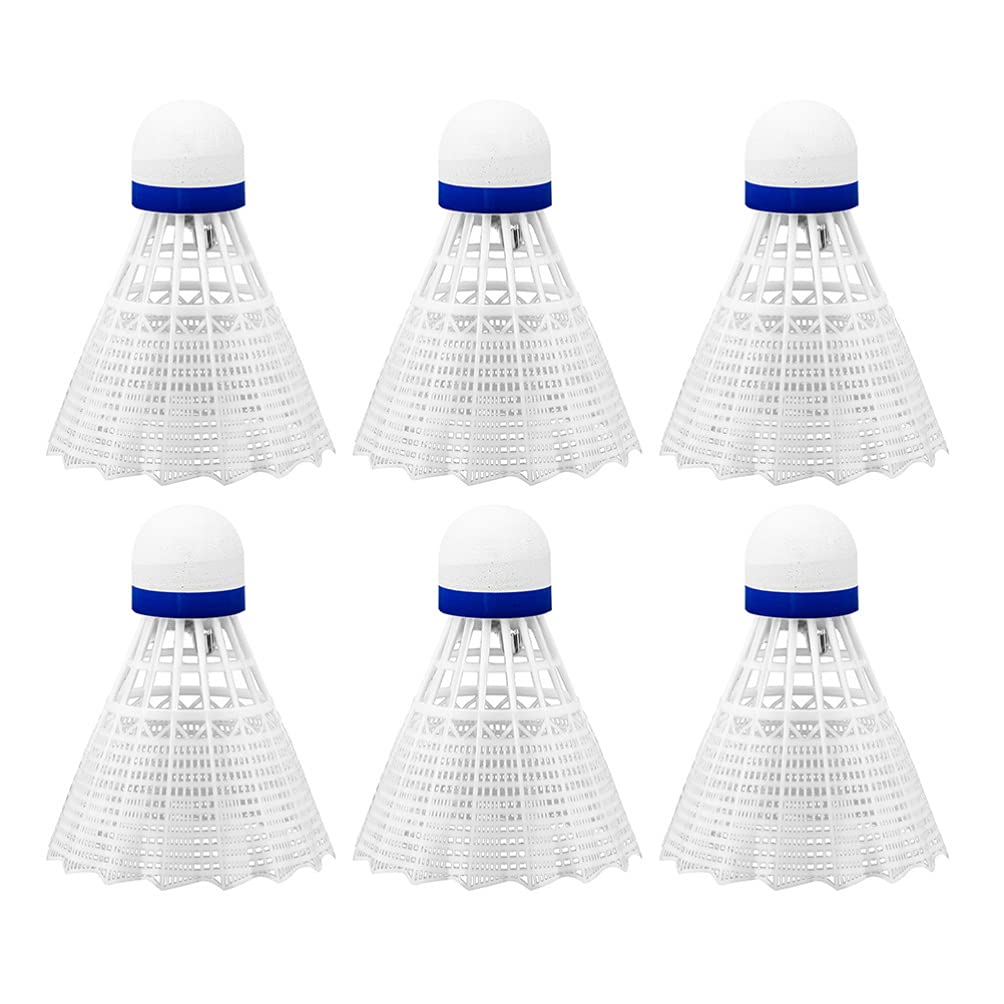 BESPORTBLE 6 Pcs LED Badminton Luminous Shuttlecocks Exercise Badminton (White Blue)