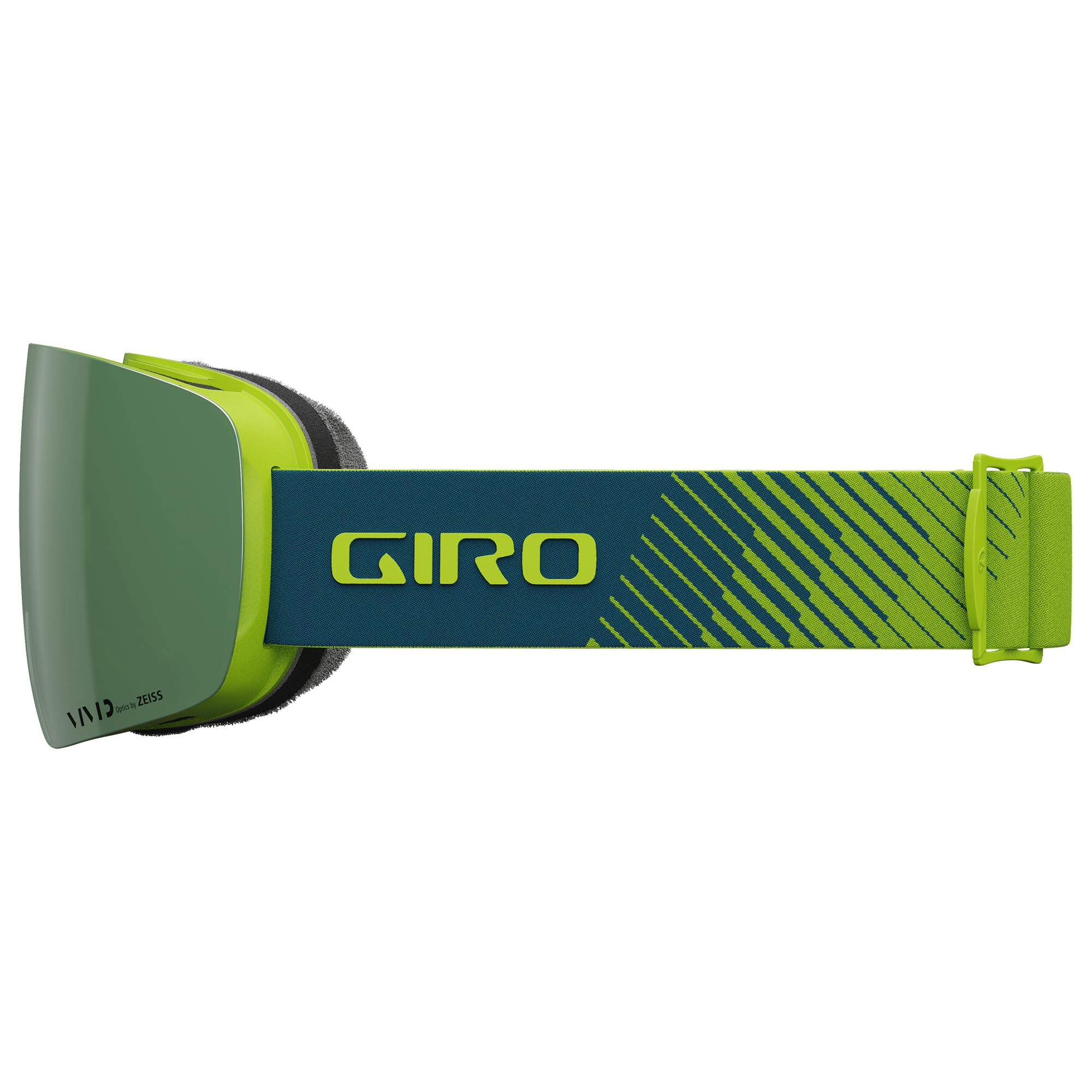 Giro Contour Ski Goggles - Snowboard Goggles for Men & Women - Black Wordmark Strap with Vivid Emerald/Vivid Infrared Lenses