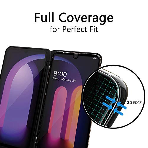 GOBUKEE [3 PCS for LG V60 ThinQ 5G Screen Protector 1 Front PET Film Screen Protector + 2 Dual Screen PET Film Protector [Perfect Fit Films for Dual Screen][Easy Installation]