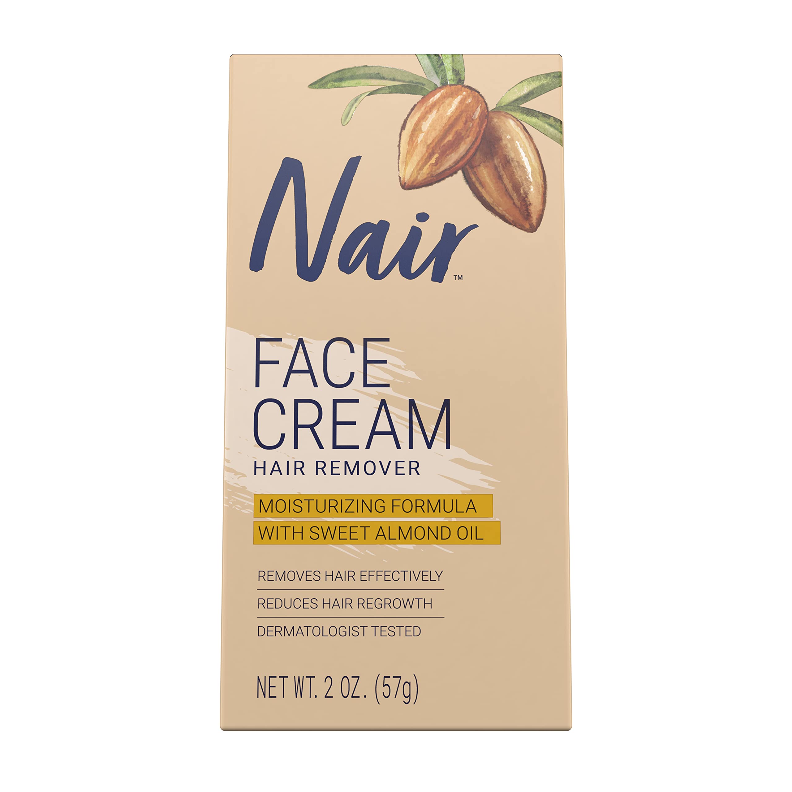 Moisturizing Face Cream For Upper Lip Chin And Fac Nair 2 oz, Pack of 3