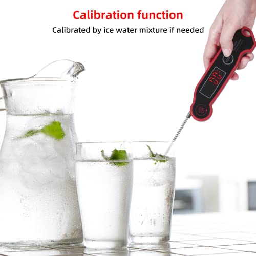 BOMATA Waterproof Thermocouple Meat Thermometer, 2~3s Ultra-Fast Response & ±0.9℉/±0.5℃ High Accuracy. Instant Read Thermometer for Grilling, Cooking, Liquid, etc. T301