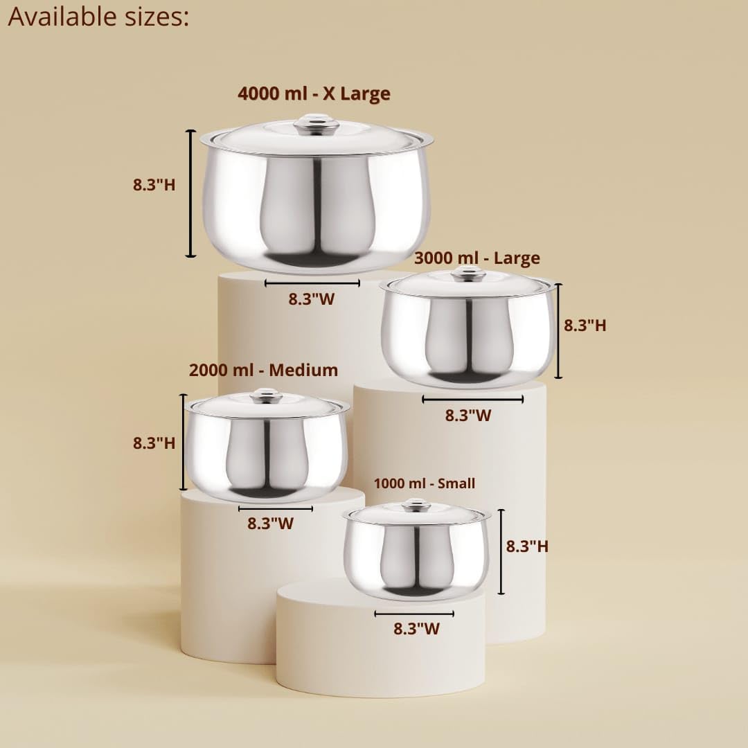 Stainless Steel Casserole, HotPot, chapati Box/chapati Container/hot case (1000)