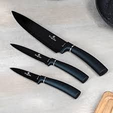 Berlinger Haus Kitchen Knife Set with Magnetic Knife Holder, 6 Pieces Knives Set for Kitchen with Block, Stainless Steel Sharp Cutting Chef Knife Set, Cooking Knives Set with Ergonomic Handle, Blue