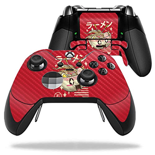 MightySkins Carbon Fiber Skin for Microsoft Xbox One Elite Controller - Ramen Kawaii | Protective, Durable Textured Carbon Fiber Finish | Easy to Apply, Remove, and Change Styles | Made in The USA