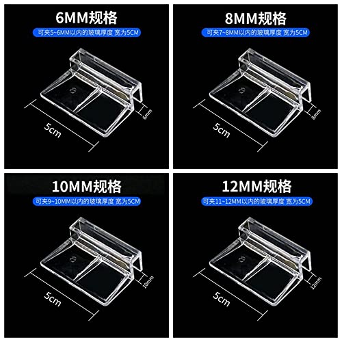 Clamp Support Holders Replacement Pet Parts Fish Tank Aquatic Pet Supplies Acrylic Clips Aquariums Lid Support Glass Cover Holders(6mm)