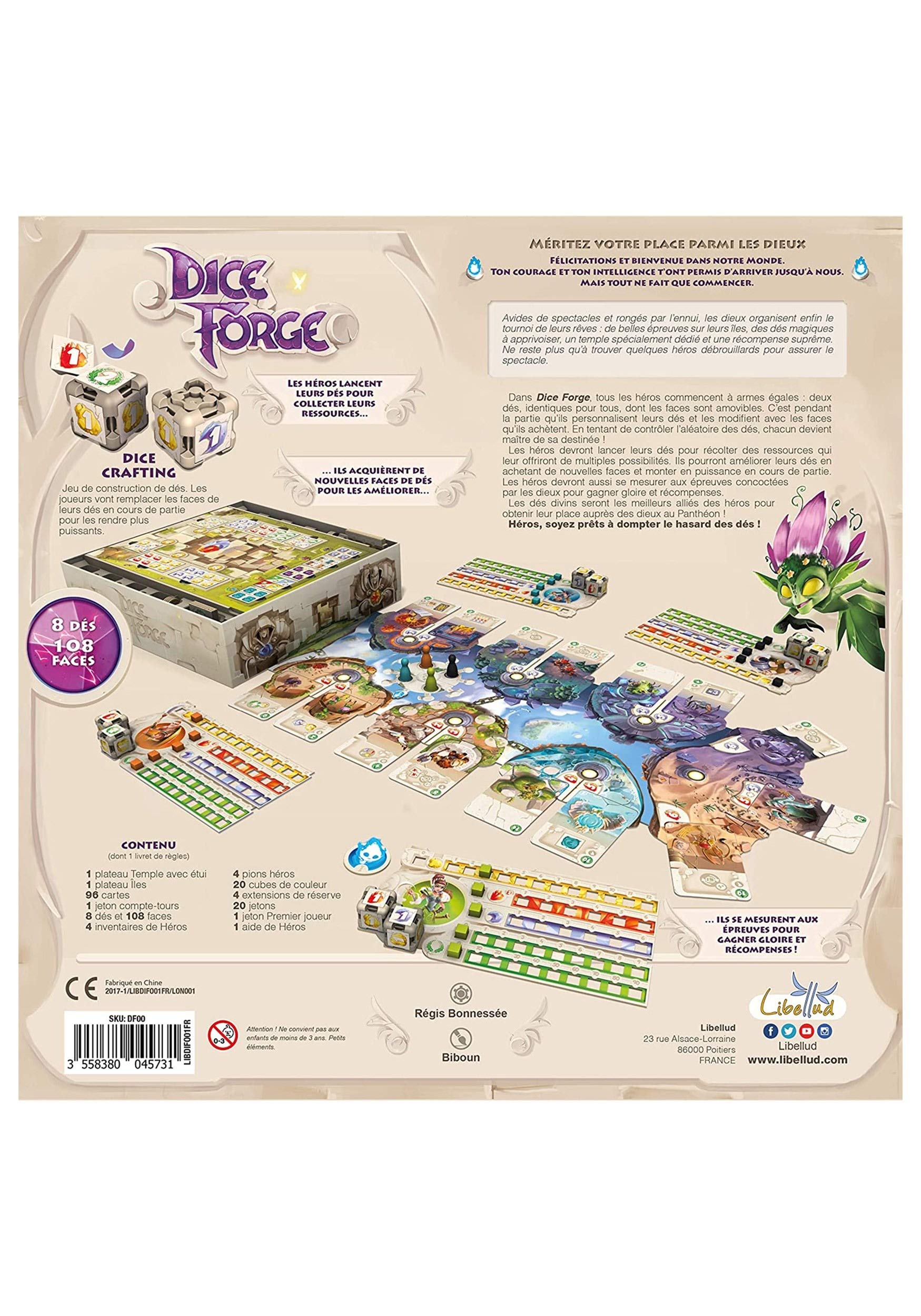 Dice Forge Board Game - Customize Your Fate, Conquer the Gods! Dice Crafting Strategy Game, Fun Family Game for Kids & Adults, Ages 10+, 2-4 Players, 45 Minute Playtime, Made by Libellud