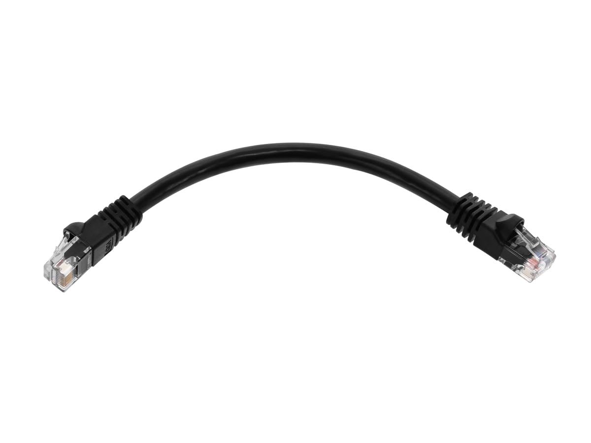 Monoprice 0.5FT 24AWG Cat6 550MHz UTP Ethernet Bare Copper Network Cable - Black