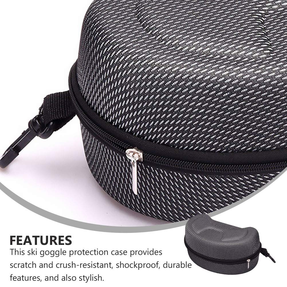 BESPORTBLE Ski Accessories 2pcs Cycling Eyewear Case Ski Goggles Box Shockproof Sunglasses Case with Zipper