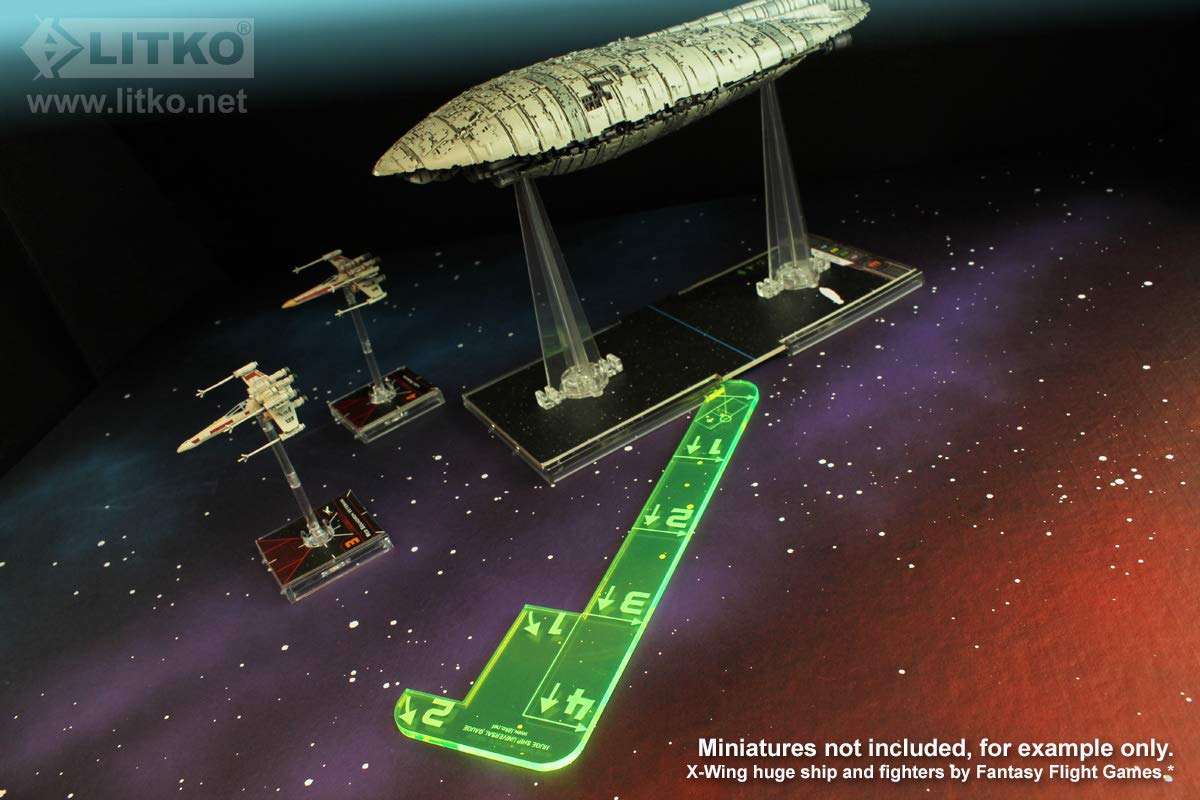 LITKO Space Fighter Huge Ship Universal Maneuver Gauge | Compatible with Star Wars: X-Wing (Fluorescent Green)