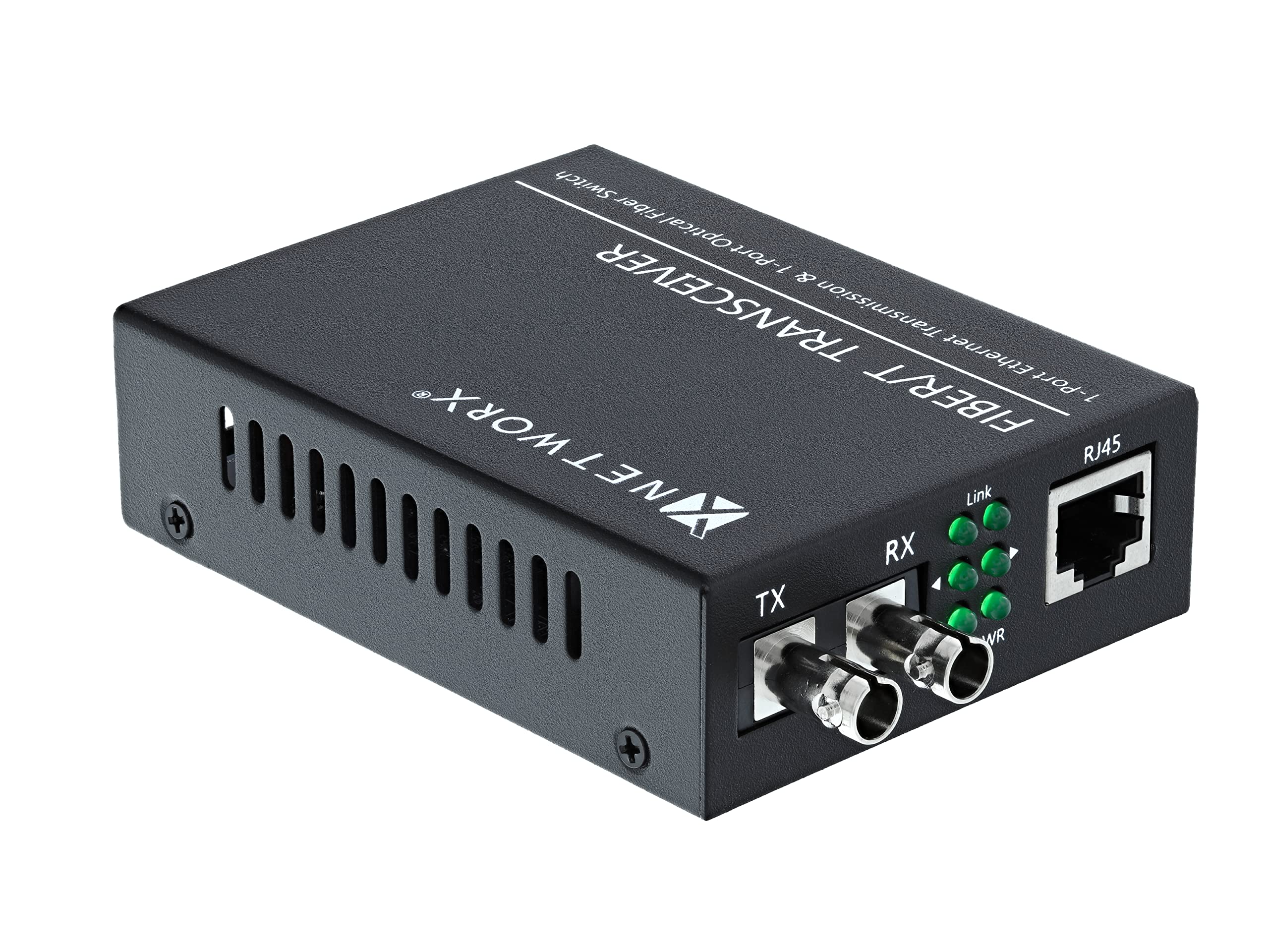 Networx® Gigabit Ethernet Fiber Media Converter - UTP to 1000Base-LX - ST Singlemode, ...