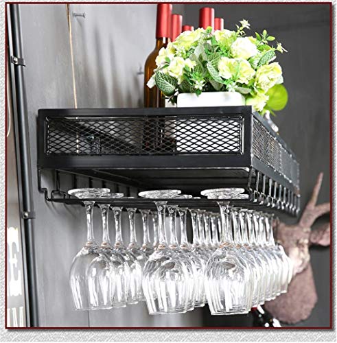Creative Simplicity Creative Simplicity Wine Stand with Metal Stand, Vintage | Freestanding Creative Simplicity Wine Bottle Holder | Hanging Creative Simplicity Wine Glass Holder | Creative Simplicit