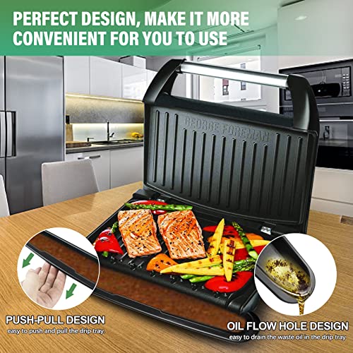 Bonnary Replacement Drip Tray Pan Grease Catcher for George Foreman 14.5",Easy to Clean Grill Grease Tray Tray for George Foreman Grill Parts