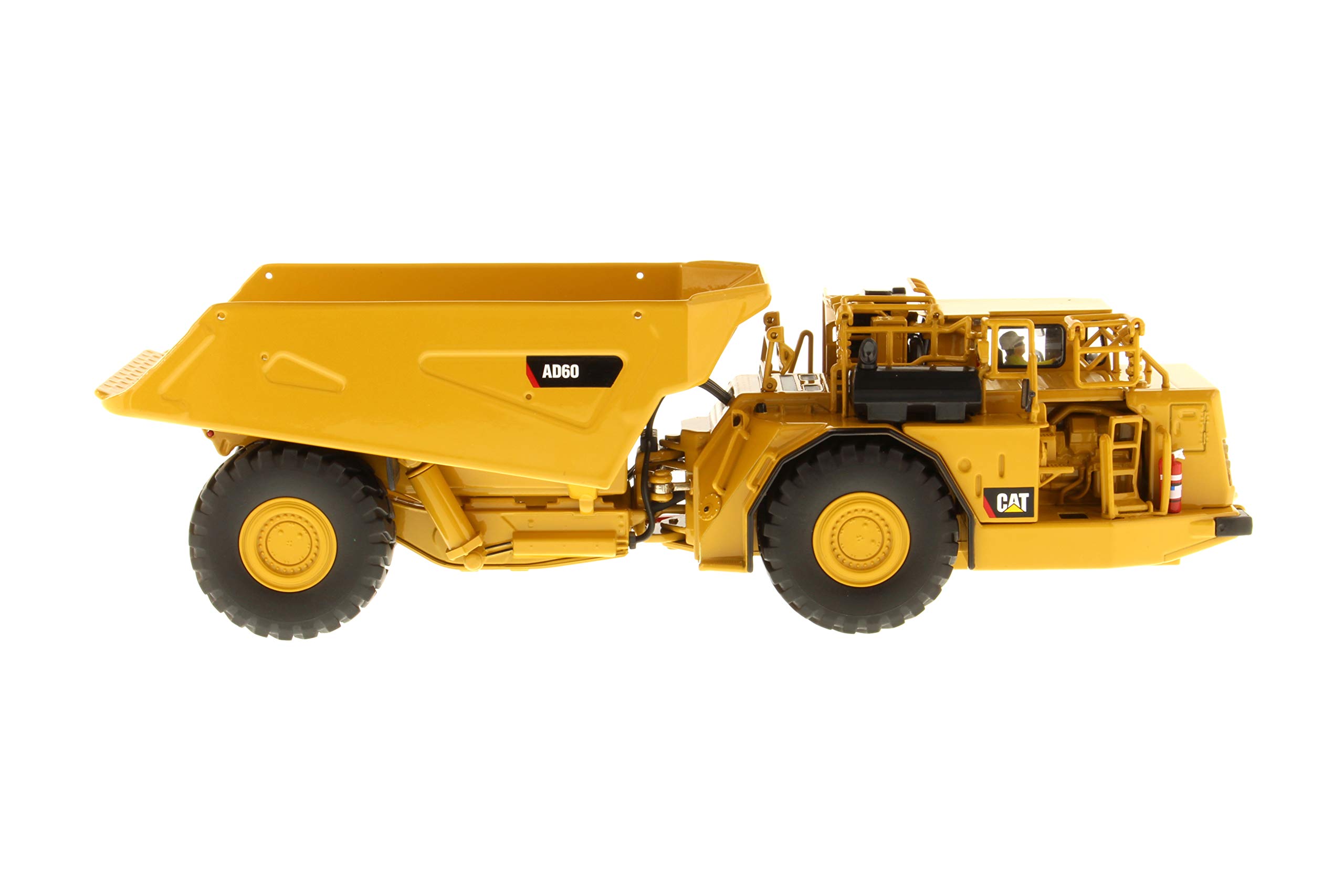 Diecast Masters 1:50 Caterpillar AD60 Articulated Underground Truck, with Working LED Lights and Removable Rock Load Included β High Line Series 85516