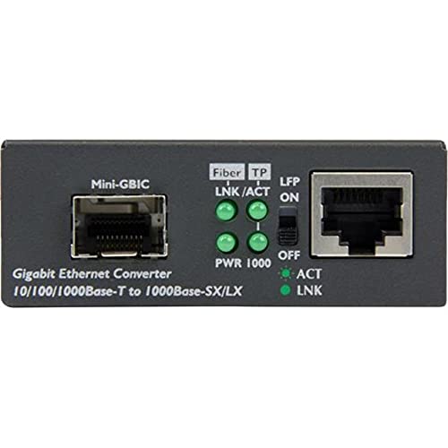 StarTech.com Multimode / Single Mode Fiber Media Converter - Open SFP Slot - 10/100/1000Mbps RJ45 Port - LFP Supported - IEEE 802.1q Tag VLAN - , TAA (MCM1110SFP)