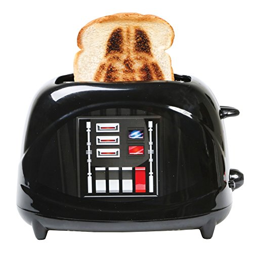Uncanny Brands Star Wars Darth Vader 2-Slice Toaster- Vader's Icon Mask onto Your Toast