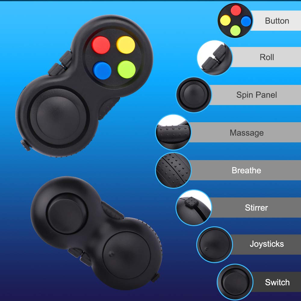 Handheld Fidget Gadget Toy Set Dragon Fidget Hand Spinners,Fidget Infinity Cube,Fidget Pad, Hammer Fidgit Spinners Fidget Chain Goody Bag Filler Party Favors Supplies Gift for Teen Kids Adults