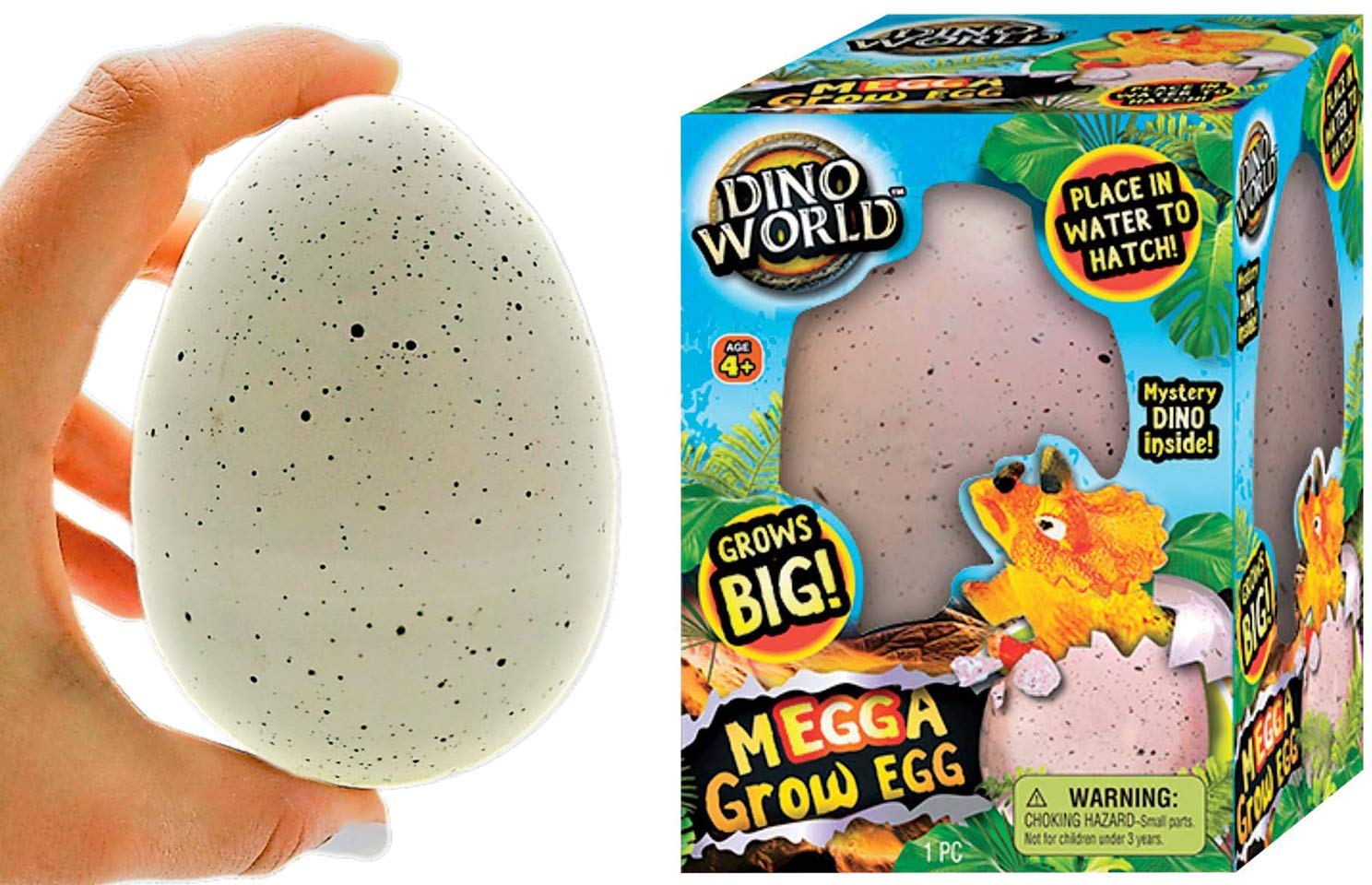JA-RU Giant Dinosaur Egg Growing Toys (1 Eggs Assorted) Magic Surprise Hatching& Grow in Water Animals for Kids, Boys & Girls. Bulk Jurassic Party Favors Easter Basket Fillers. 1747-1s
