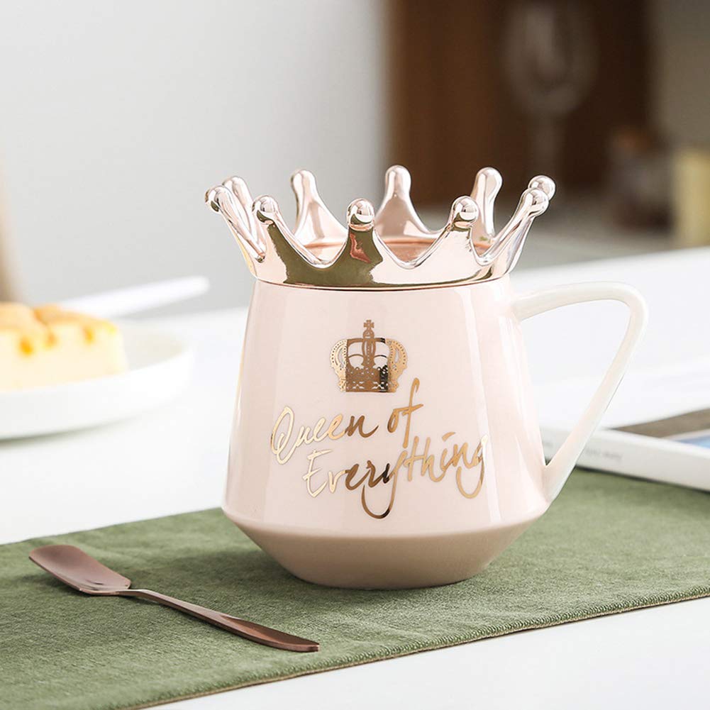 BLOSDREAM Pink Mug Cup Pink Coffee Mugs for Coffee Tea Ceramic Coffee or Tea Mugs Birthday Gifts for Women Funny Birthday Gift Ideas for Her,Friends(Pink)