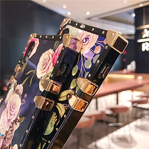 Babemall for iPhone 11 Pro Max 6.5" inch Case, Elegant Romantic Blu -Ray Flower Square [Scratch Resist] Protective Corner Back Cover Case (Flower2)