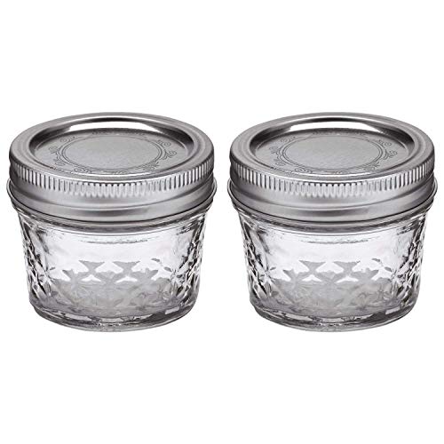 Ball Mason 4oz Quilted Jelly Jars with Lids and Bands, Set of 2