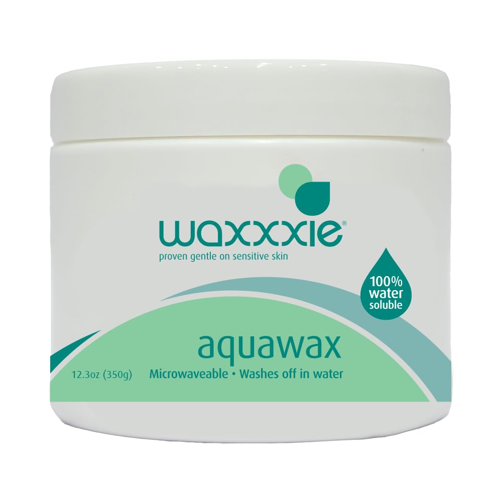 Waxxxie Aqua Wax 13.5 fl oz - Water Soluble Strip Wax for Effortless Hair Removal with Salon Quality Results