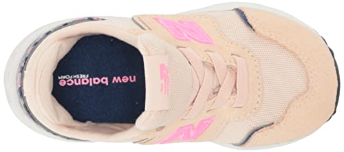 New Balance Kid's X70 V1 Bungee Sneaker, Vintage Rose/Moon Shadow/Vibrant Pink, 2 Wide Infant