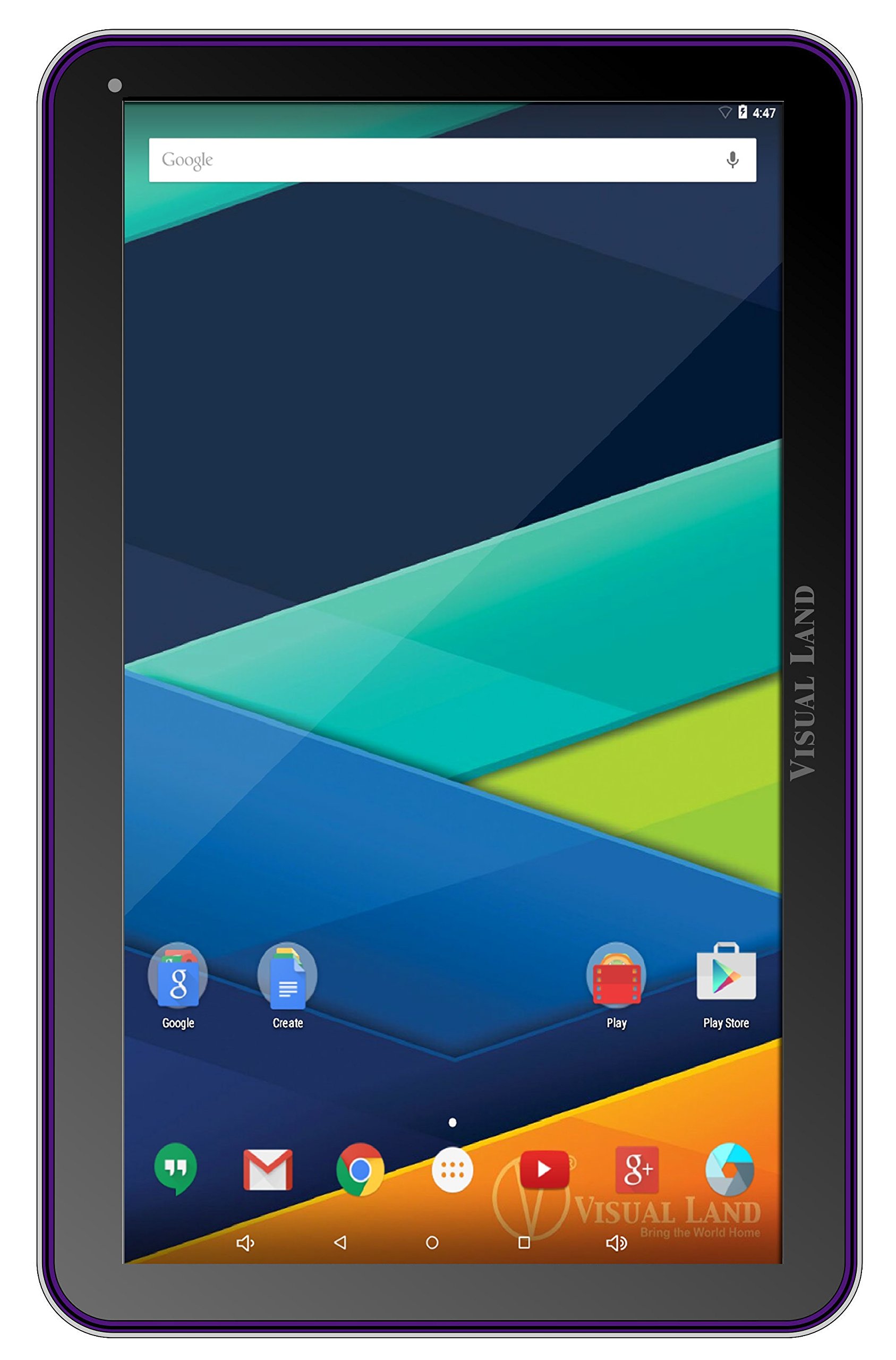 Visual Land Prestige ELITE 10QL 10.1 Inch Quad-Core Android 5.0 Lollipop 16GB Tablet with Keyboard Case - Purple