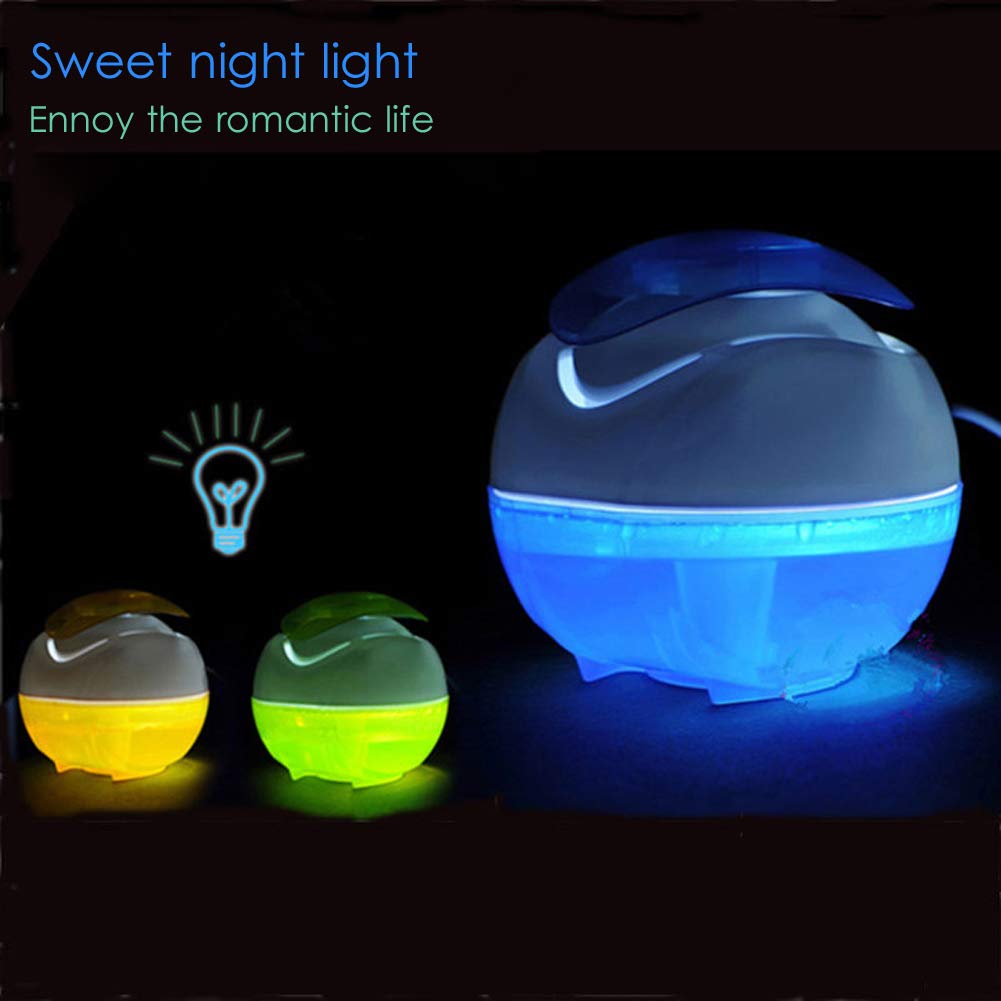 Agkey Cool Mist Humidifier Portable Mini Humidifier with Night Lights Super Quiet Humidifiers for Bedroom Baby Home Office Automatic Shut-Off Personal Desktop Humidifier (Yellow)