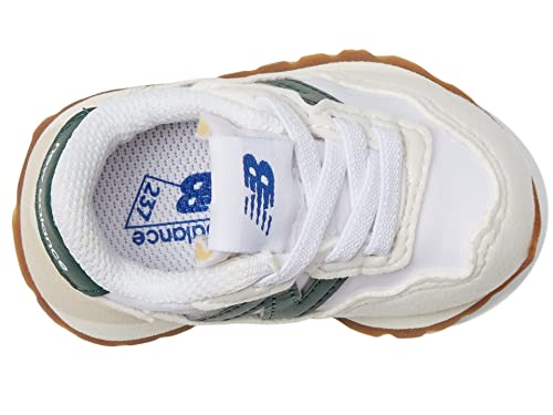 New Balance Kids 237 Bungee Sneaker, NIMBUS CLOUD/NIGHTWATCH GREEN, 8.5 M Toddler (1-4 Years)