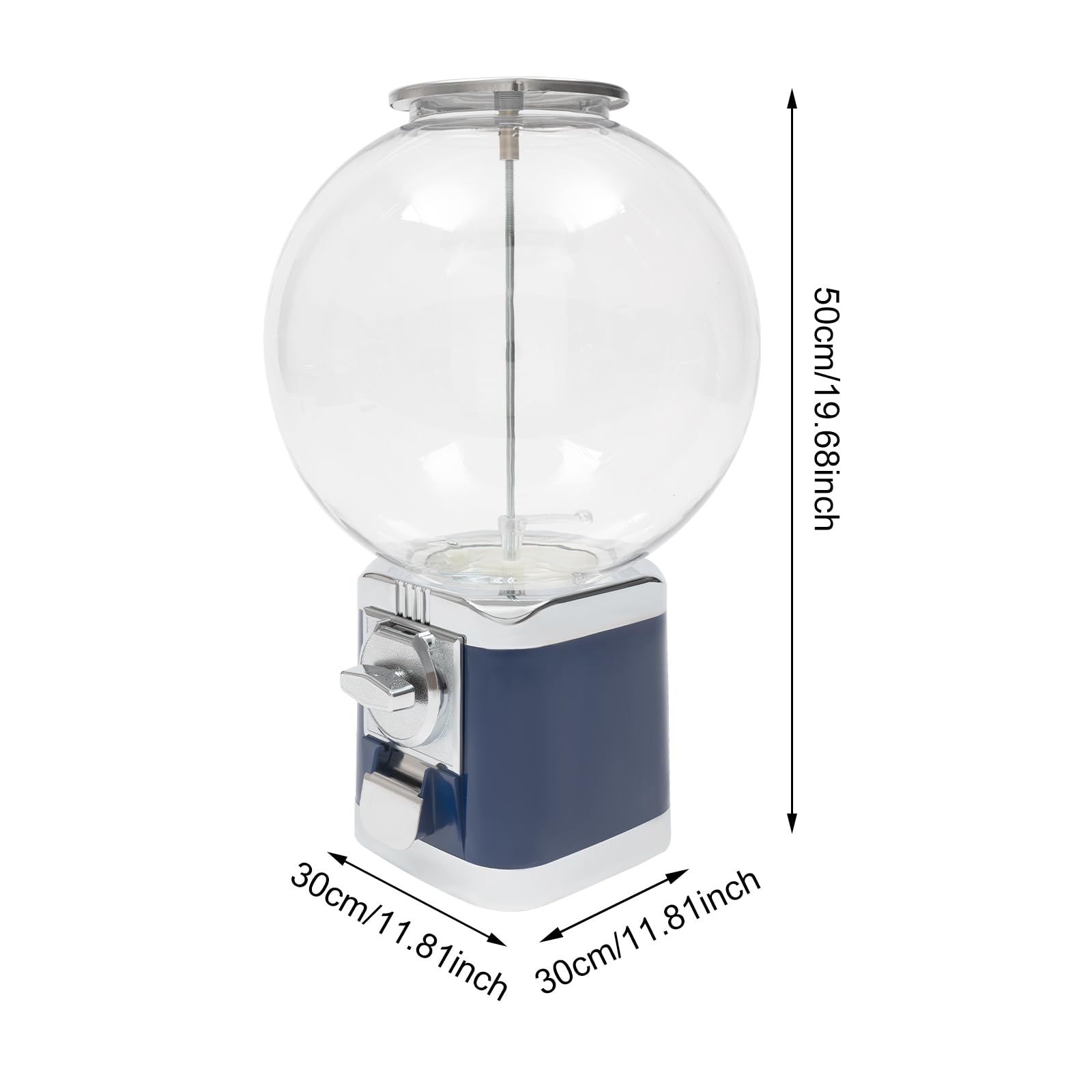 awolsrgiop Candy Dispenser Vending Machine, Candy Machine Gumball Machine Maker Big Bubble Candy Dispenser Machine Toy Vending Machine For Kids 1.26β Ball Bulk Vending Machines w/Key (Dark Blue)