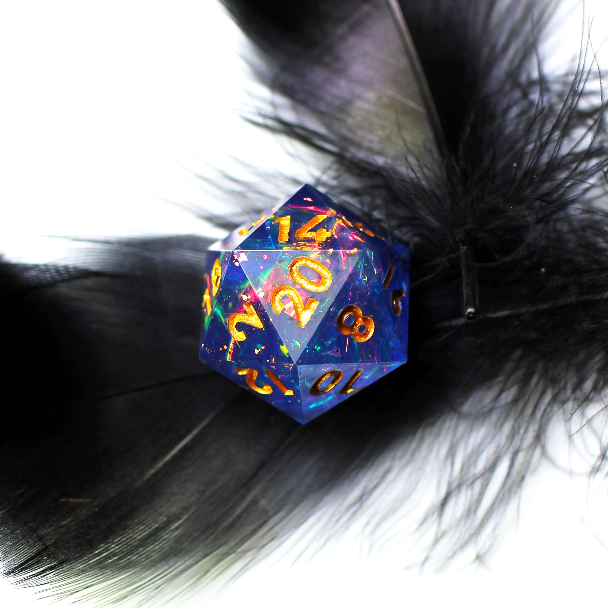 Mini Planet Dungeons and Dragons Dice D20 Polyhedral Dice D20 Role Playing Game Dice D20 Sharp Edged Dice Resin Dice Glitter Dice Galaxy Dice Sunshine Coast D20
