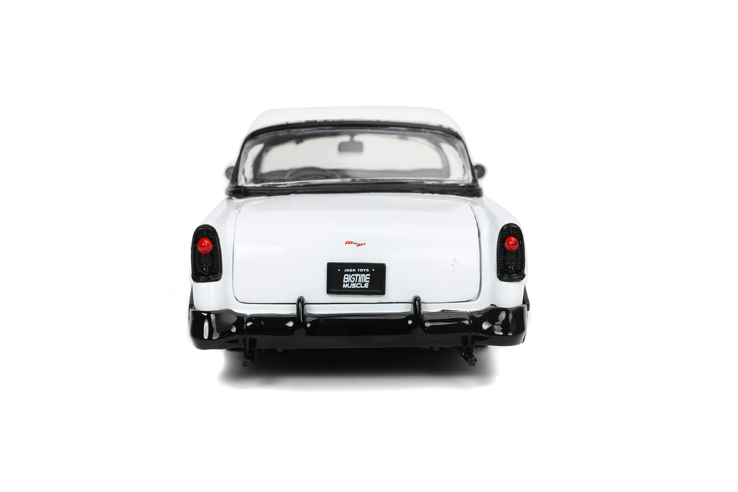 Jada Toys Bigtime Muscle 1:24 1956 Chevy Bel Air Die-cast Grey White, Toys for Kids and Adults