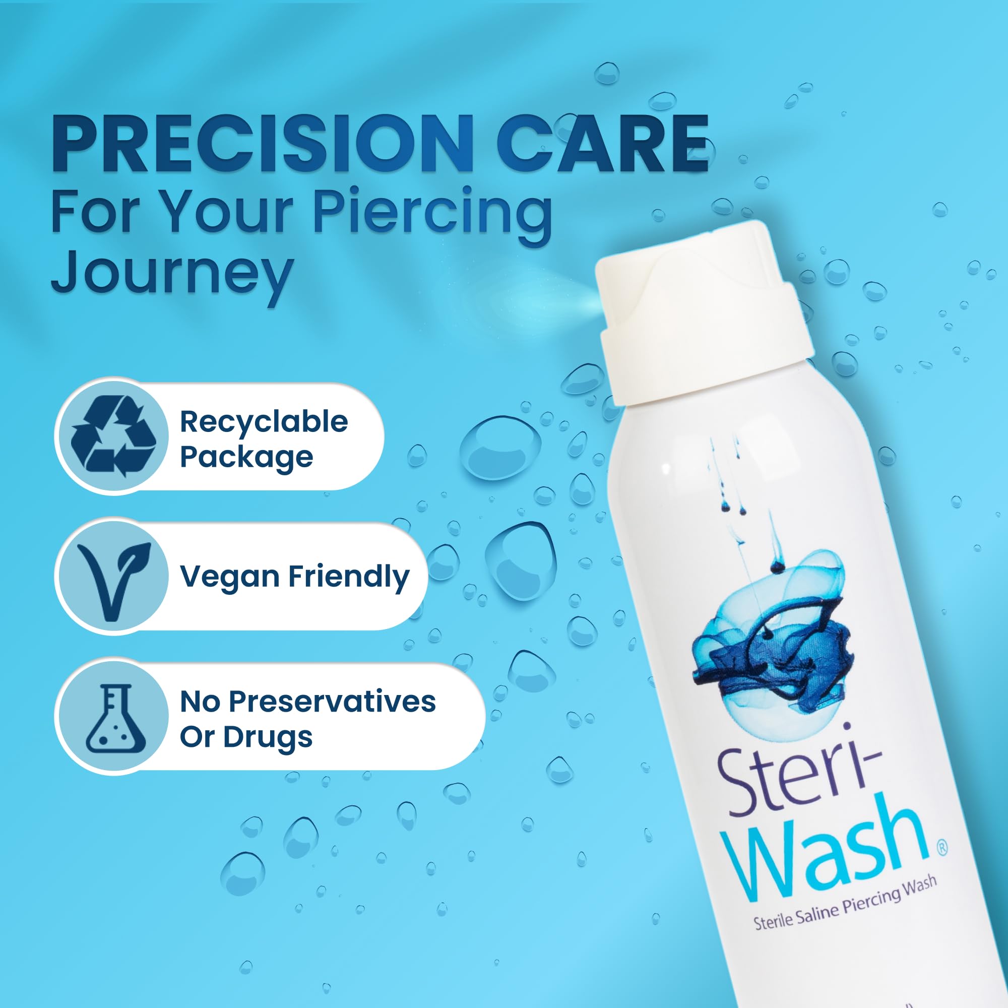 STERI - WASH Aftercare Piercing Spray 8 Oz