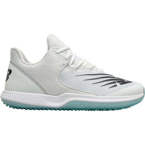 New Balance Men's FuelCell 4040 V6 Turf-Trainer Baseball Shoe, White/Black, 12
