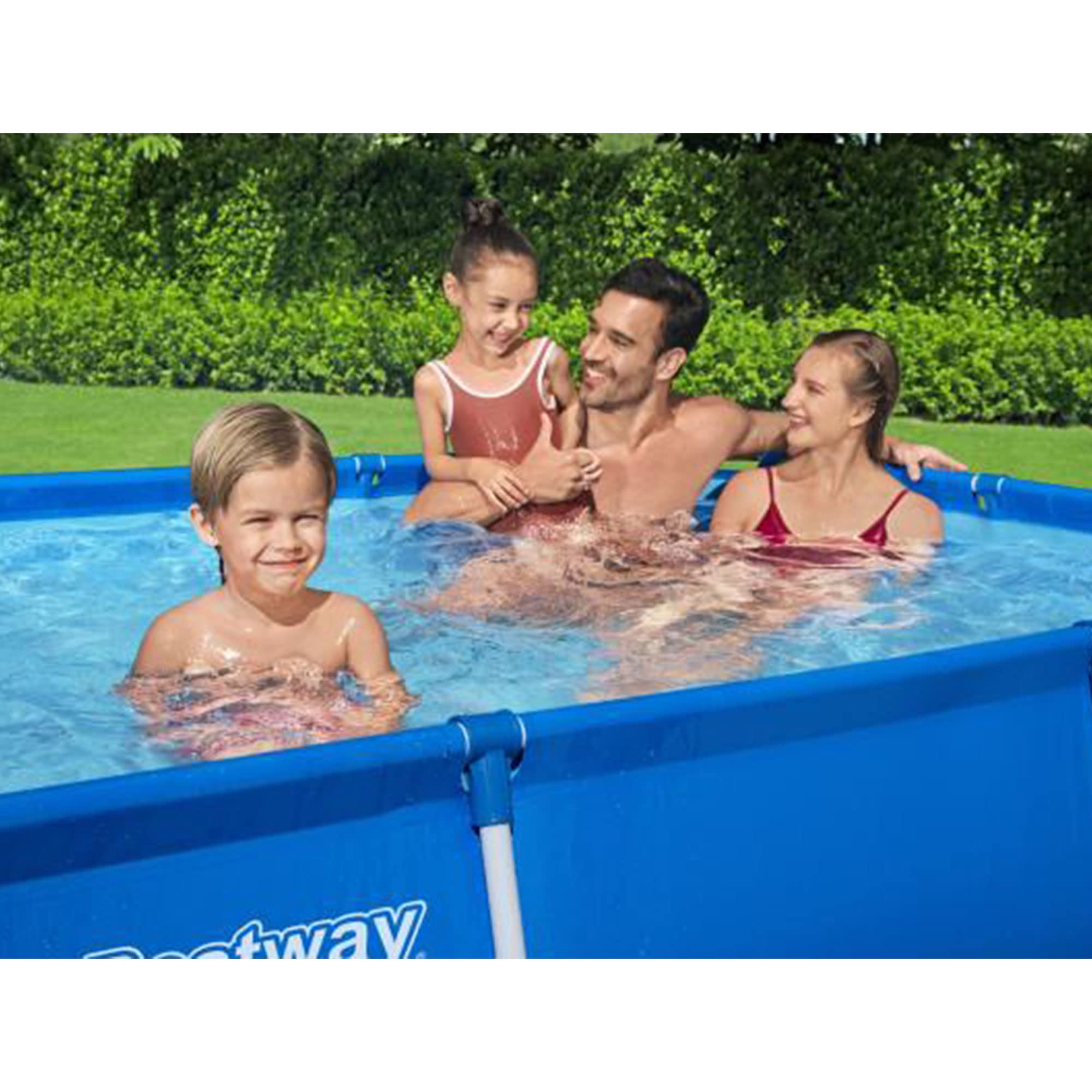 Bestway 8.5t x 5.5ft x 24in Rectangular Above Ground Pool Frame with Filter Pump