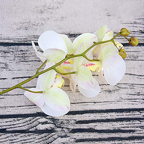 balloonbobo 6 Heads Artificial Phalaenopsis Silk Flower Simulation Fake Plant Wedding Party Home Garden Decor 2#