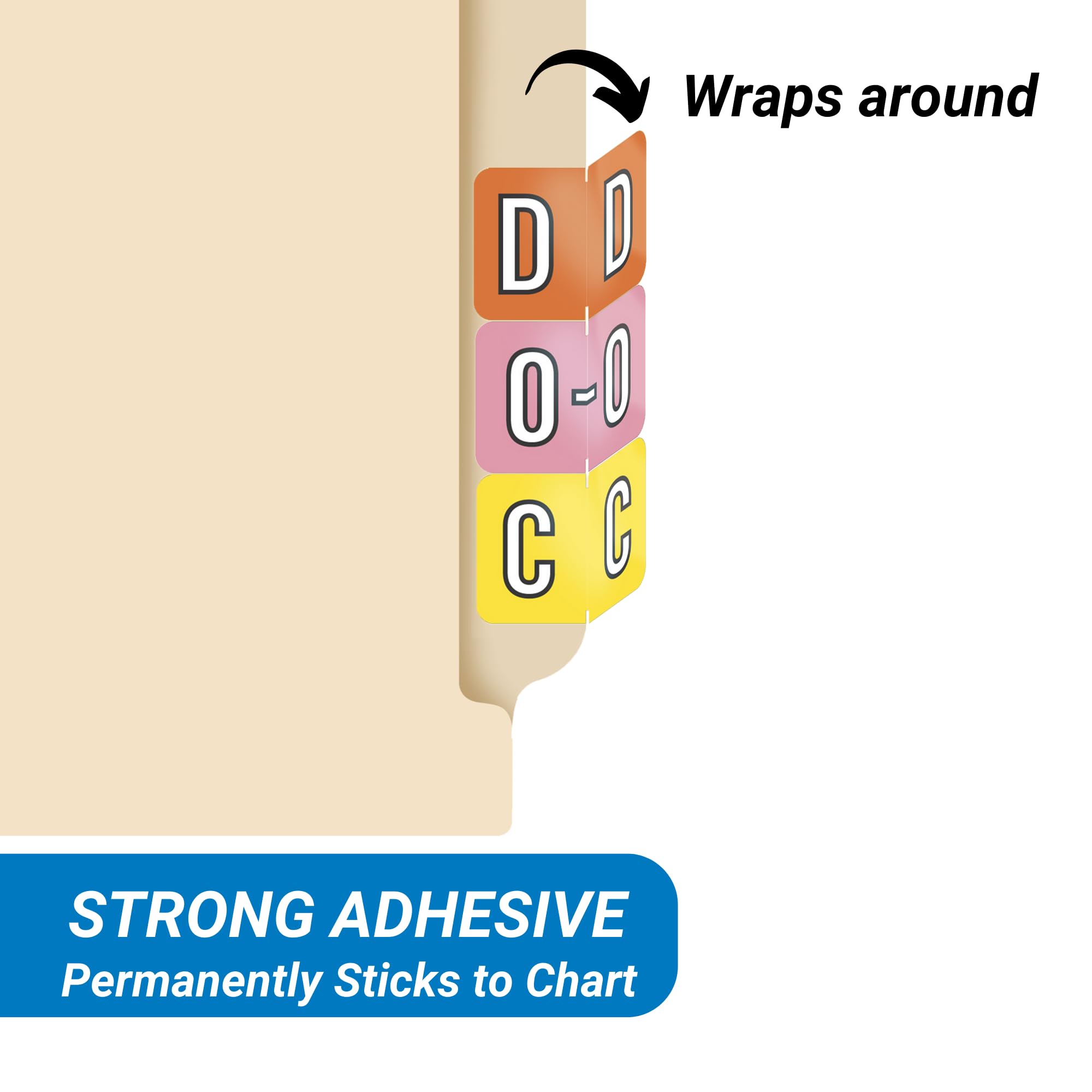 Doctor Stuff - File Folder Labels, Alphabet Letter S, Barkley/Sycom FABKM - BXAM Series Compatible Alpha Stickers, Blue, 1" x 1-1/2", 500/Roll