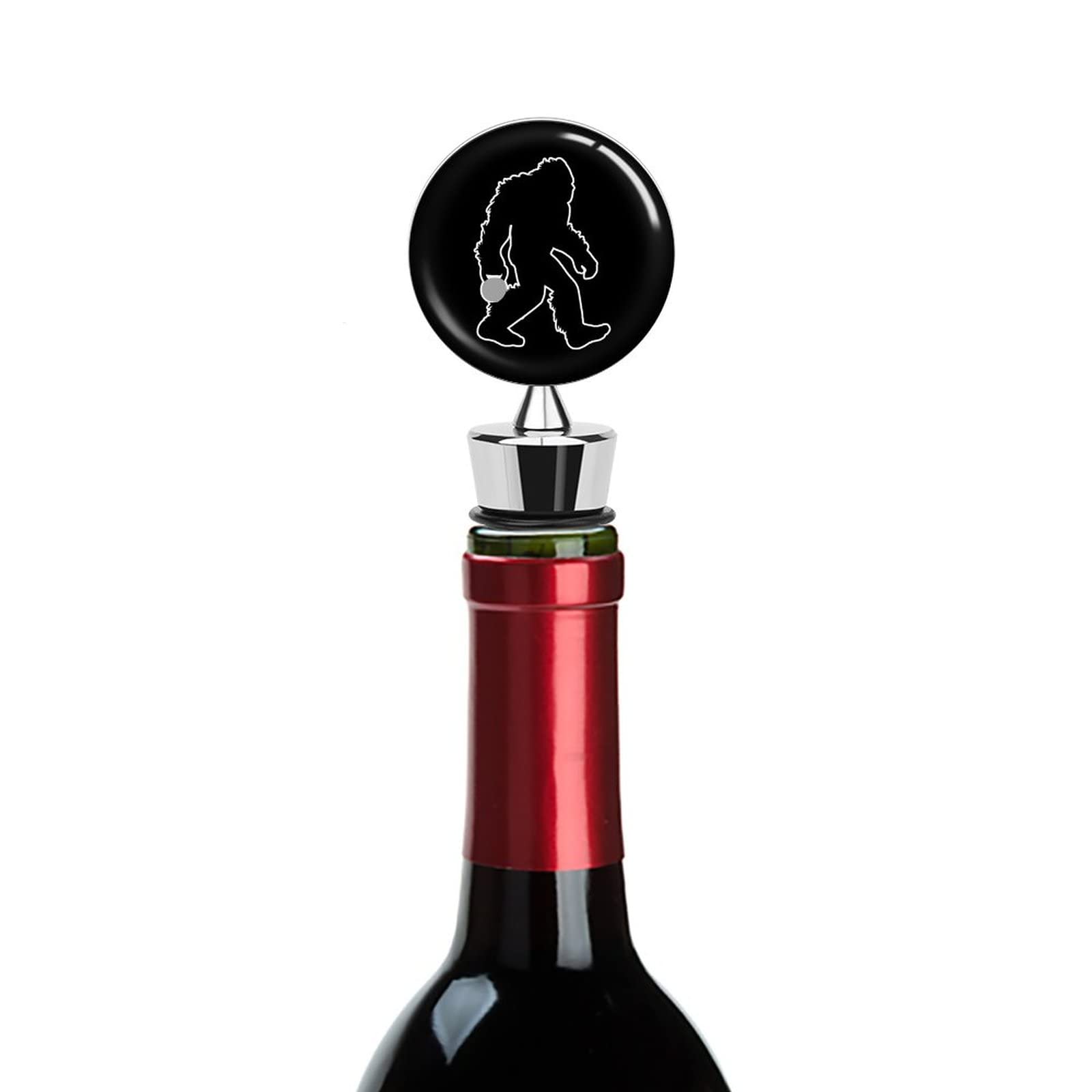 Bigfoot Carrying Kettlebell Wine Bottle Stopper Zinc Alloy Beverage Bottle Stoppers for Gifts Bar Holiday Party Wedding