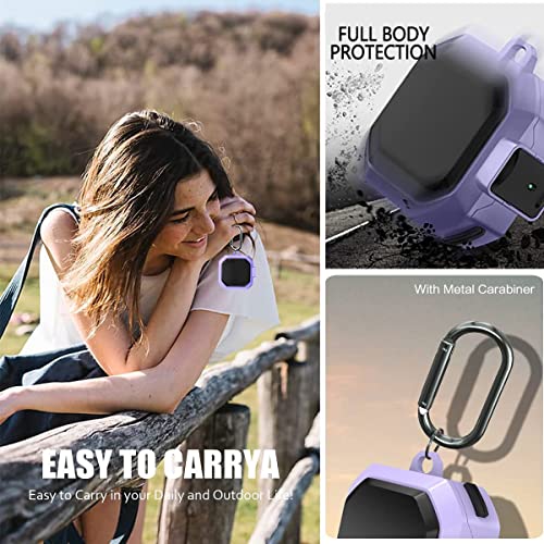 Case for Galaxy Buds 2 Pro/Galaxy Buds 2 / Galaxy Buds Pro/Galaxy Buds Live,Full-Body TPU Rugged Shockproof Cool Hard Protective Case Cover for Galaxy Buds Charging Case for Women Men (Black)