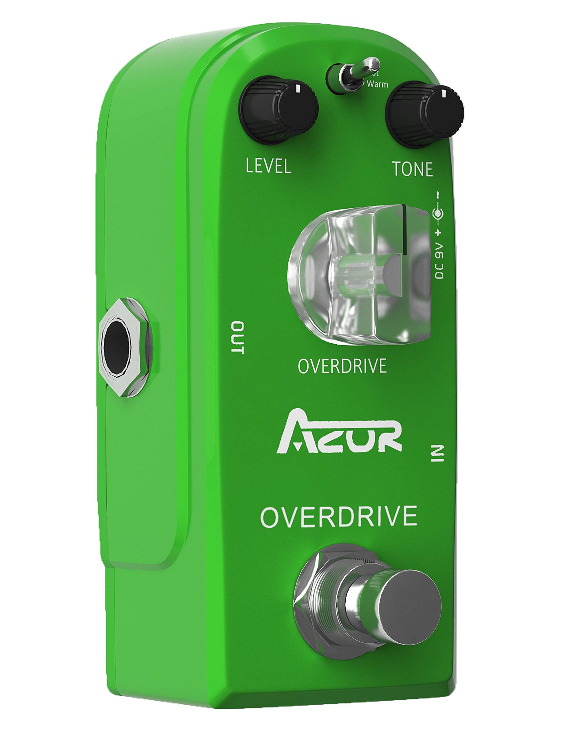 AZOR Mini Pedal Drive Classical Overdrive Guitar Effect Pedal with Power Adapter True Bypass Hot/Warm Modes AP-315