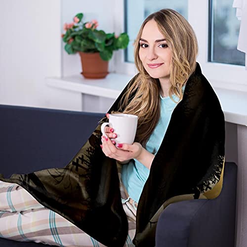 Creepy Halloween Prints Soft Warm Cozy Blanket Throw for Bed Couch Sofa Picnic Camping Beach, 150×100cm