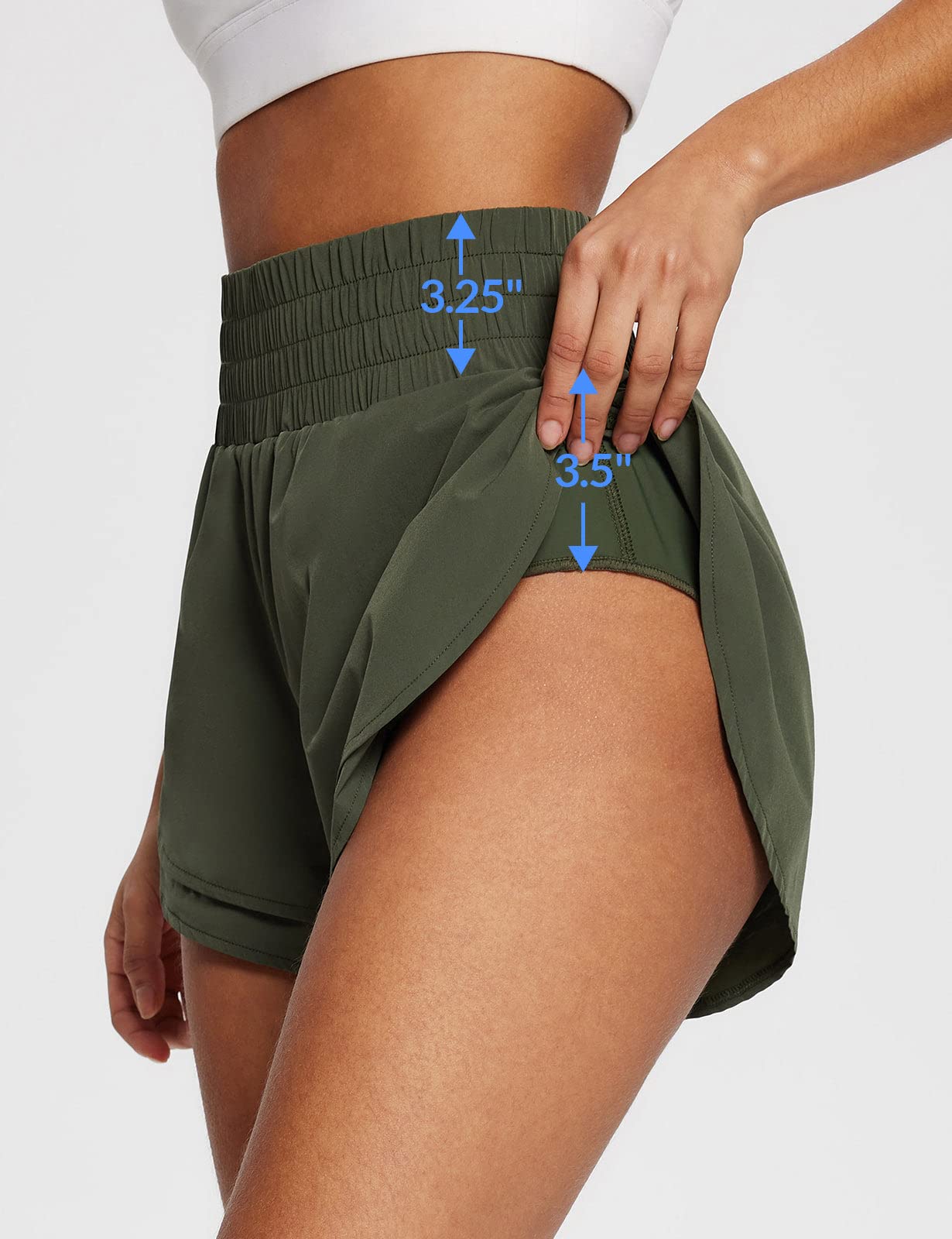 BALEAF Running Shorts for Women, 3 Inches Athletic Shorts, Quick Dry Zipper Pocket Mid-Rise Shorts with Liner Workout Black Small
