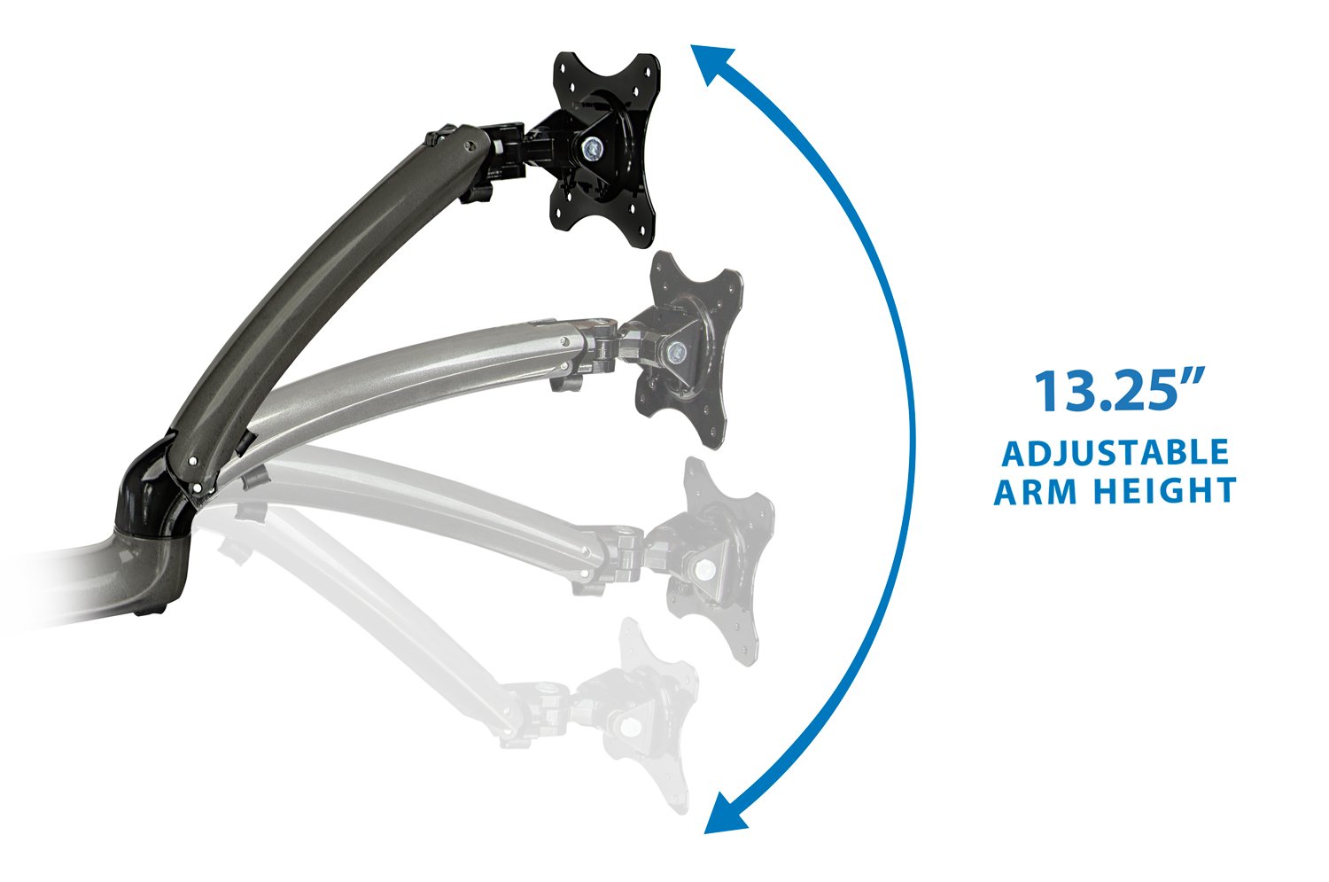 Mount-It! MI-4PC313G Triple Desk Monitor Mount, Gray