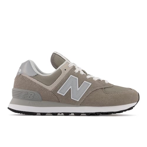 New Balance Women's 574 Core Sneaker, Grey/White, 7.5
