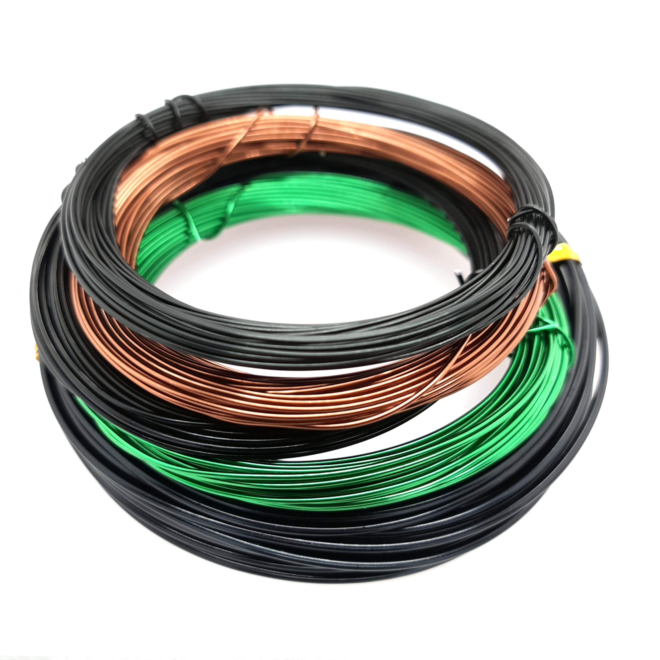 Bonsai Wire for Bonsai Tree Total 164 Feet 5 Rolls 3 Sizes 0.8 mm, 1.0 mm, 1.2 mm and 2.0 mm Aluminum Wire by CRAFT WIRE