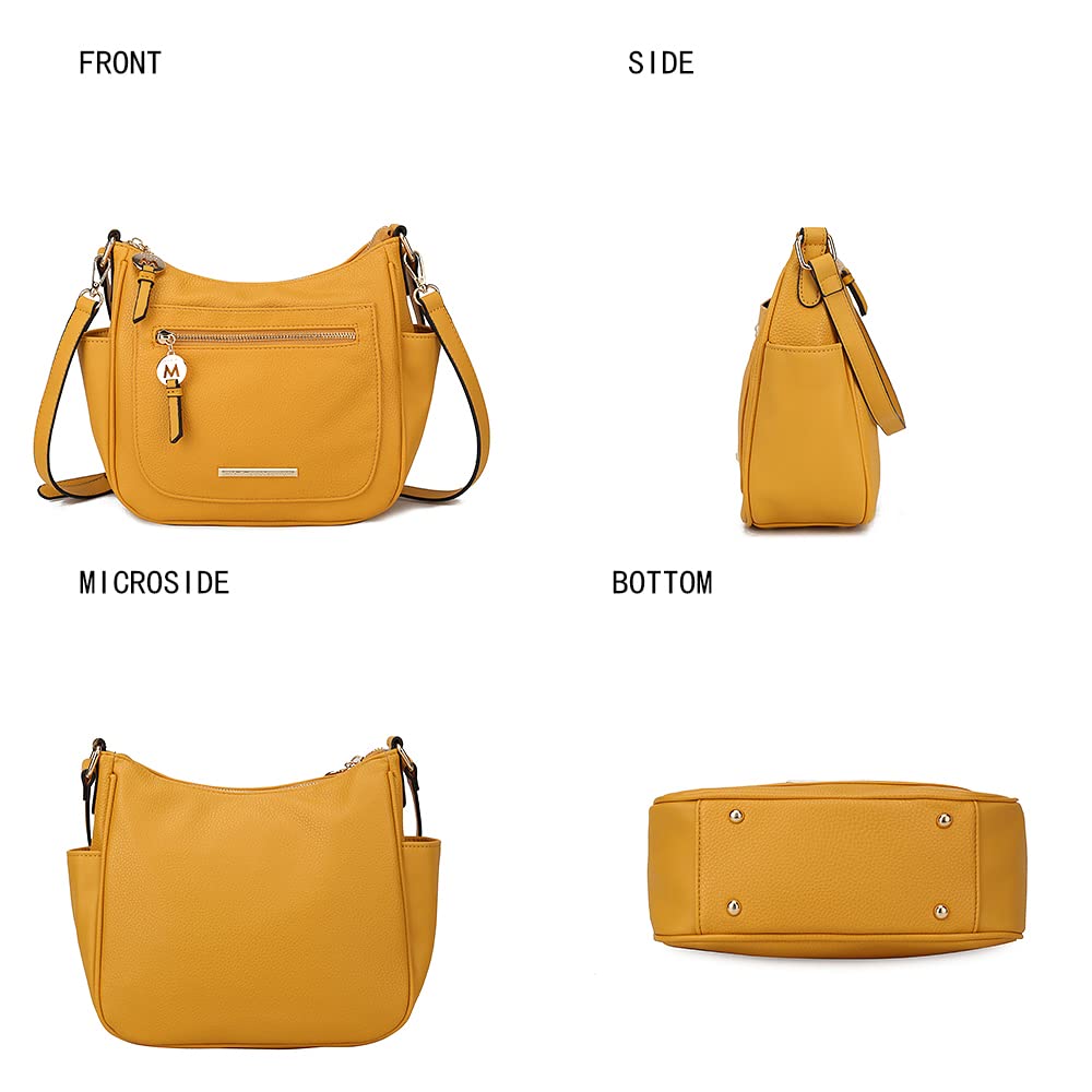 MKF Collection Crossbody Bag for Women,Vegan Leather Shoulder Bag Handbag Purse By Mia K Red