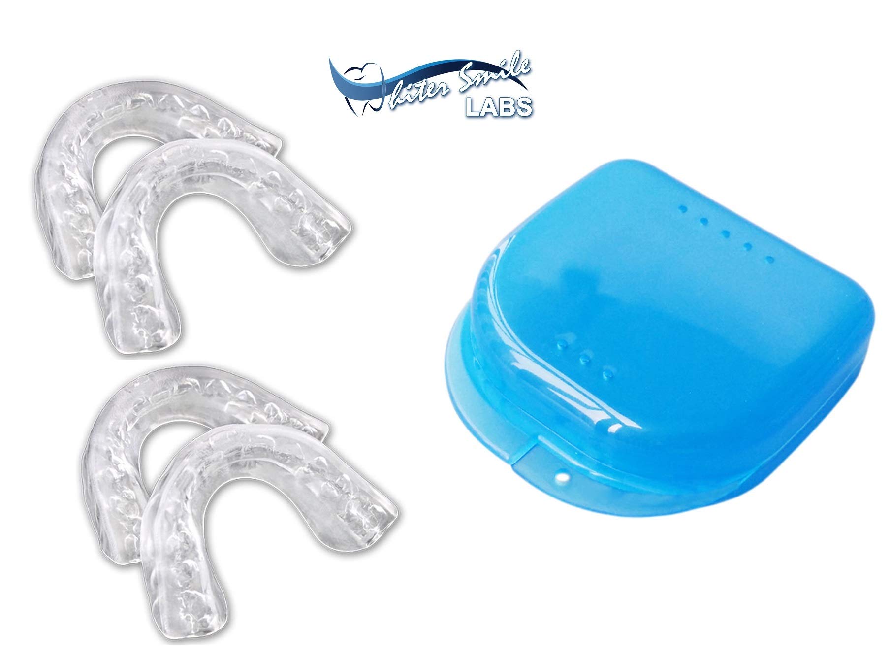 Whiter Smile Labs Teeth Whitening Trays - BPA Free - Thin Moldable Mouth Trays Form Perfectly to Each Tooth (4 Trays)