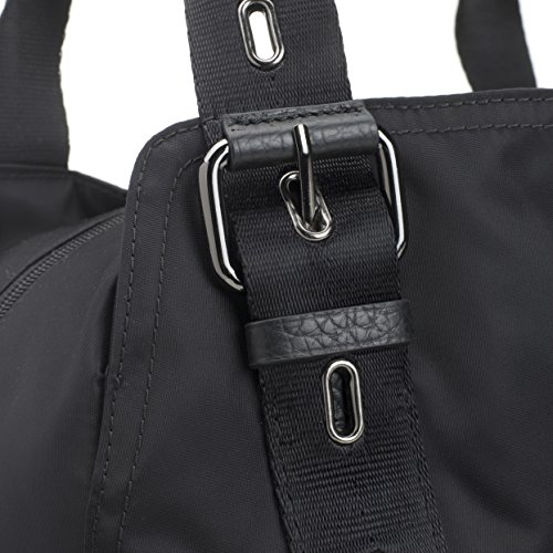 Storksak Alexa Luxe Leather Shoulder Bag Diaper Bag, Black